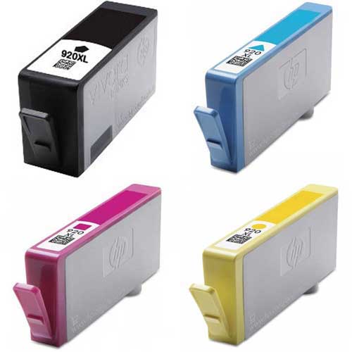 Multipack 4 cartucce inkjet nero e colori rigenerate serie Hp 920XL ...